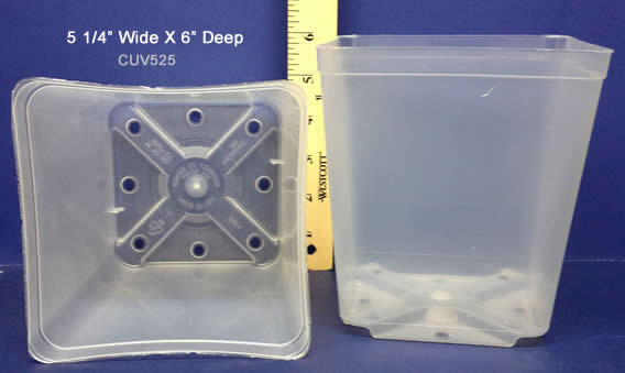 - See-Thru Square Pots